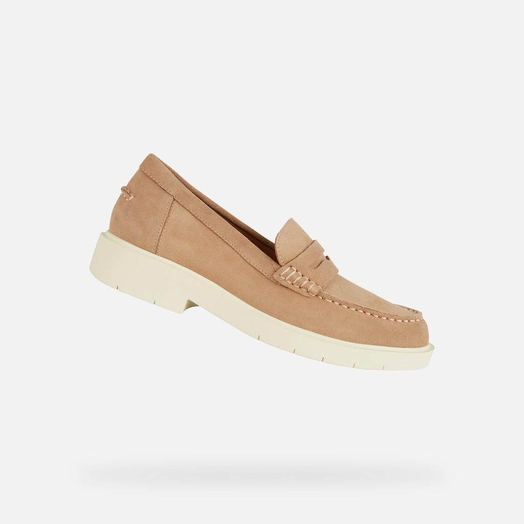 Geox® SPHERICA EC1: Women's skin Suede Loafers | Geox®