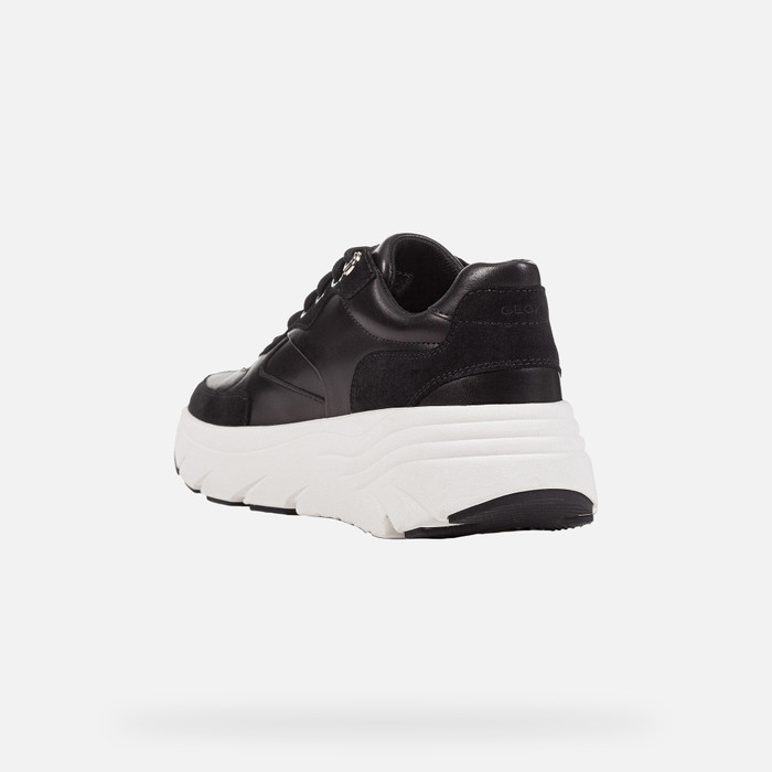 Geox® Diamanta Womens Black Low Top Sneakers Fw22 Geox®