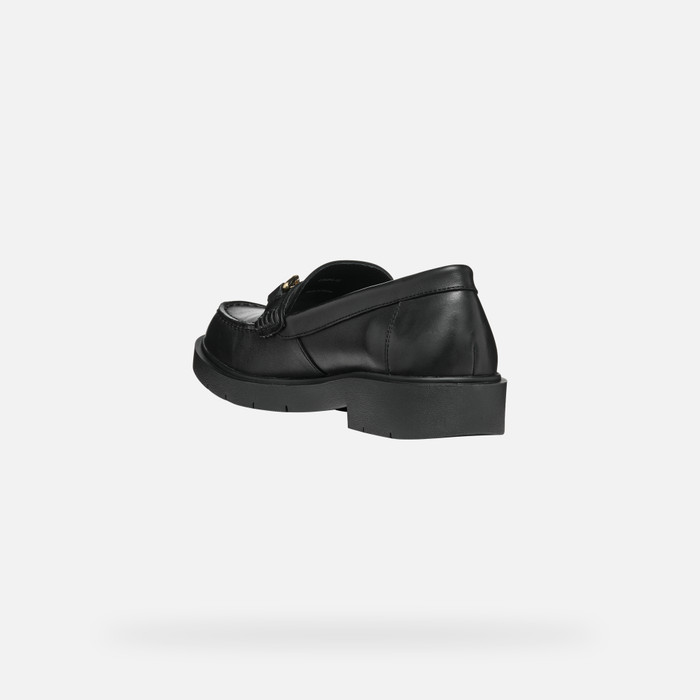 Geox® SPHERICA EC1 C: Leather Loafers black Woman | Geox®