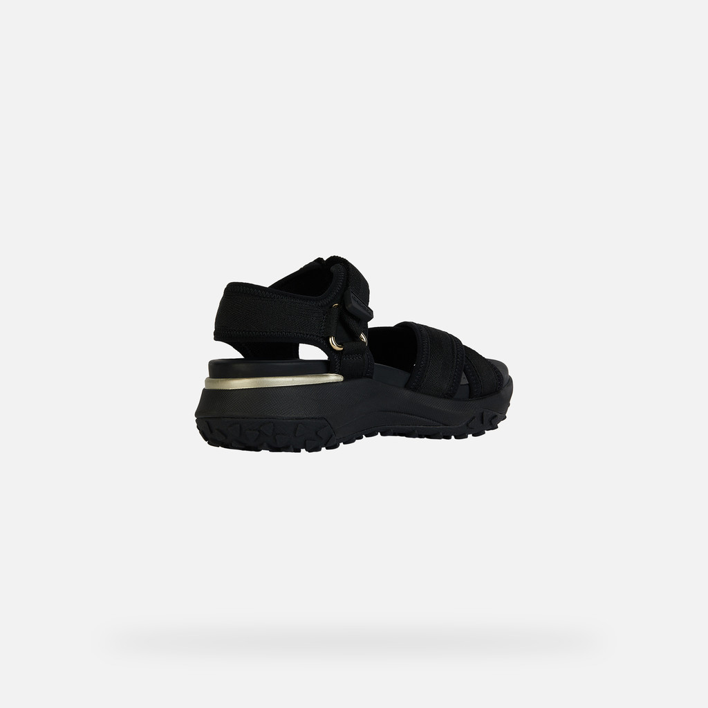 Geox® SORAPIS + GRIP: Women's black Platform Sandals | Geox® SS