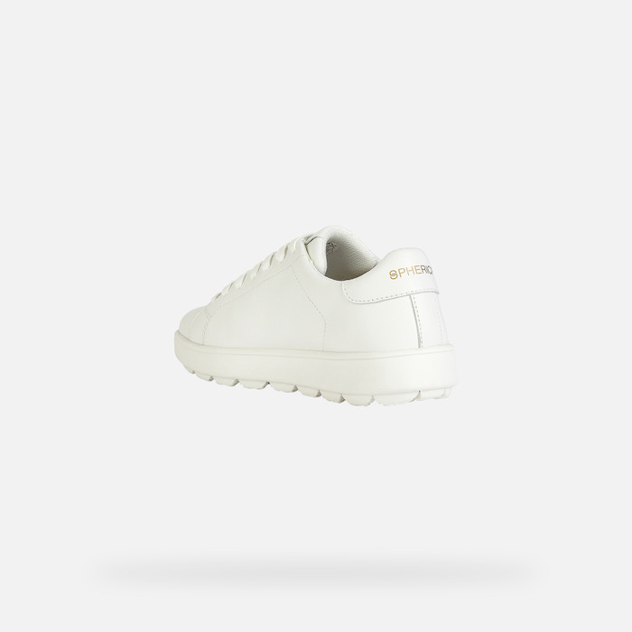 Geox® SPHERICA ECUB-1: Women's white Low Top Sneakers | Geox®