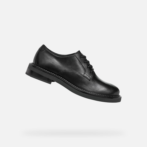 Geox® SERILDA WOMAN: Black lace-up shoes | Geox