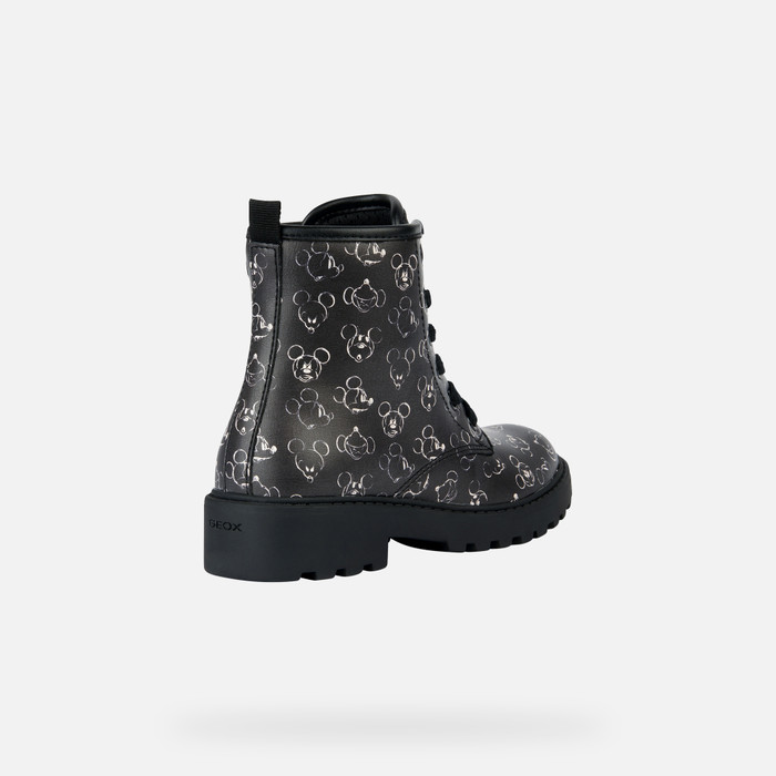 Geox® CASEY D: Mickey Mouse Ankle Boots black Kids | Geox®
