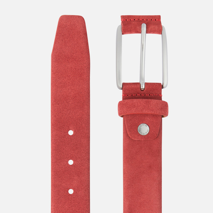 Geox® BELT E: Men's Dark Red Belt | Geox