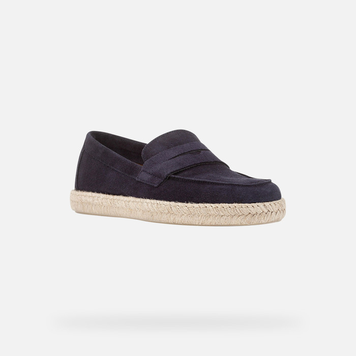 Geox® OSTUNI A: Suede Shoes navy blue Man | Geox®