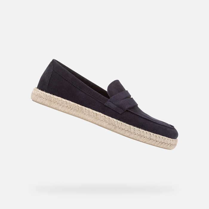 Geox® OSTUNI A: Suede Shoes navy blue Man | Geox®