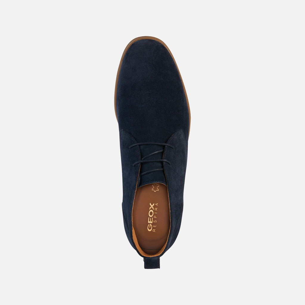 Geox® VENZONE MAN: Navy Suede shoes | Geox